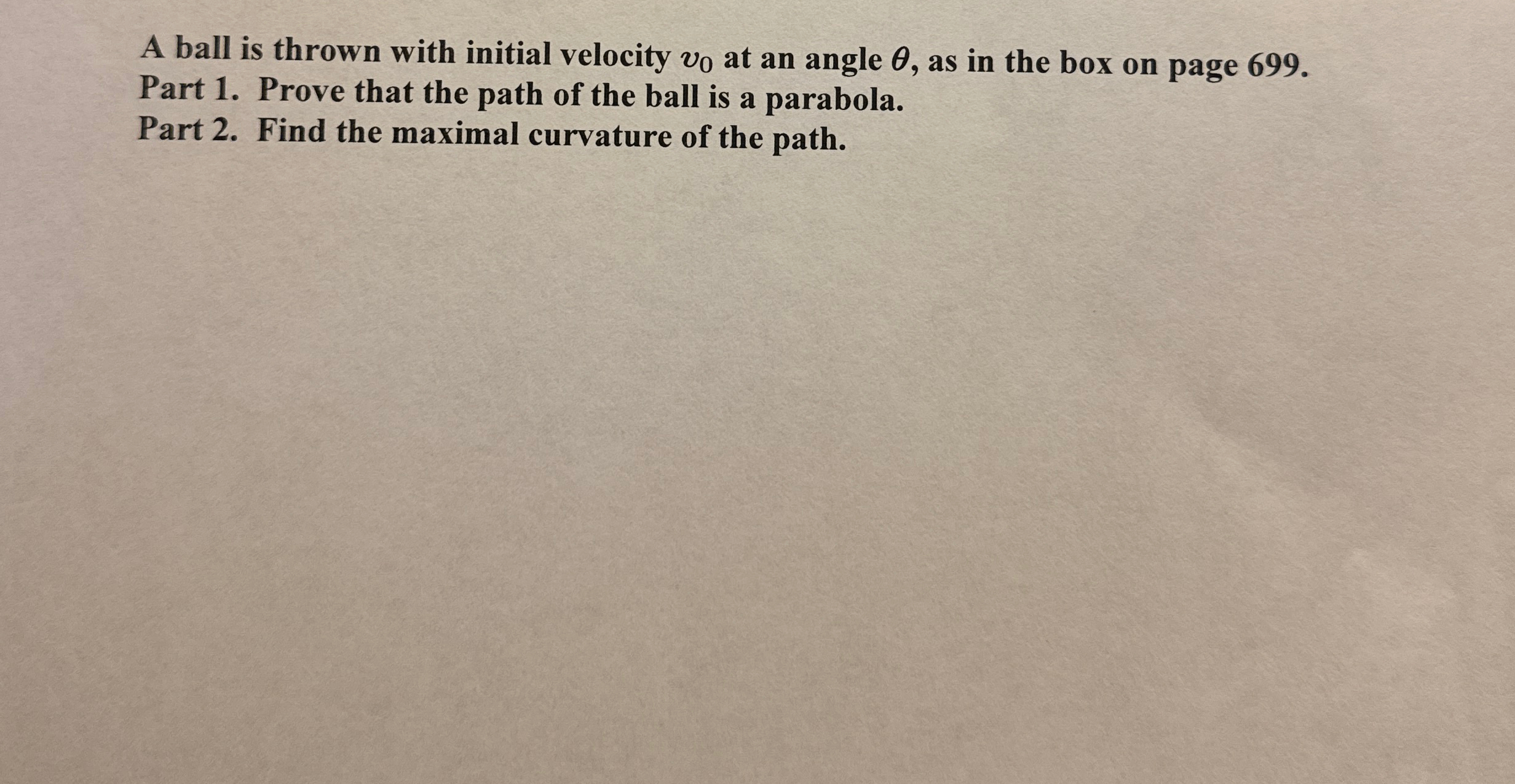 Solved A ball is thrown with initial velocity v0 ﻿at an | Chegg.com