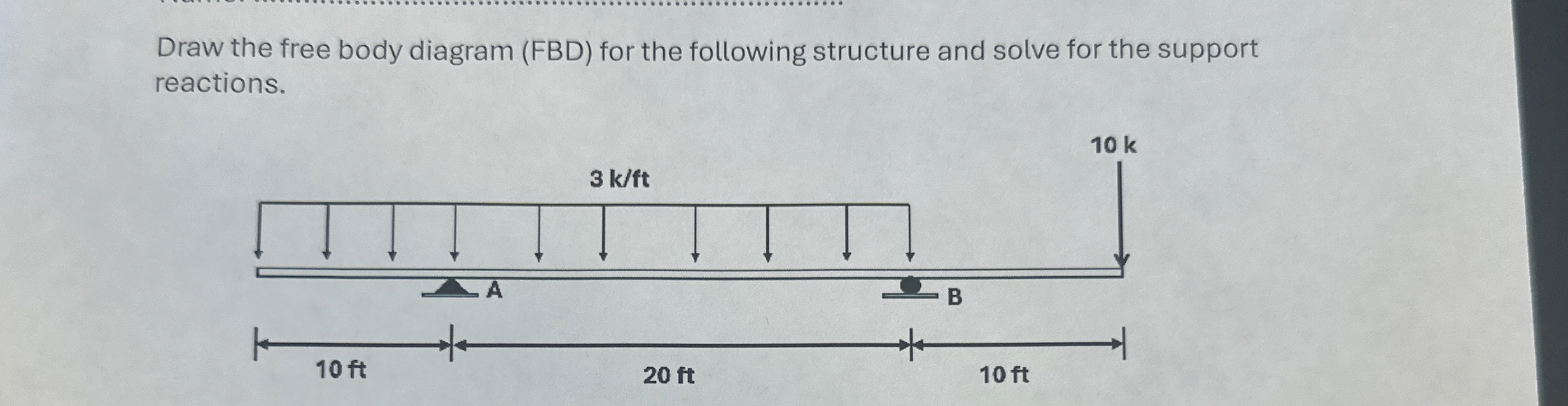 Solved Draw the free body diagram (FBD) ﻿for the following | Chegg.com
