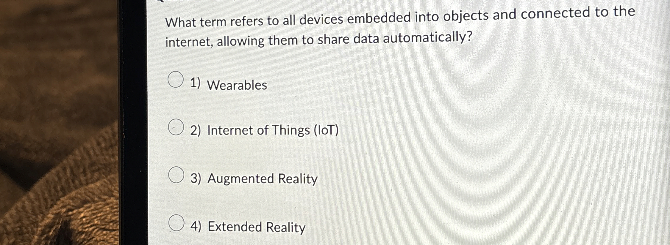 Solved What term refers to all devices embedded into objects | Chegg.com