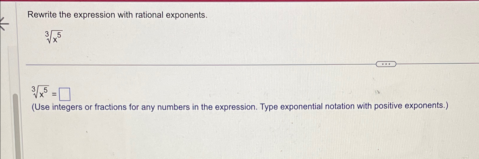 Solved Rewrite the expression with rational | Chegg.com