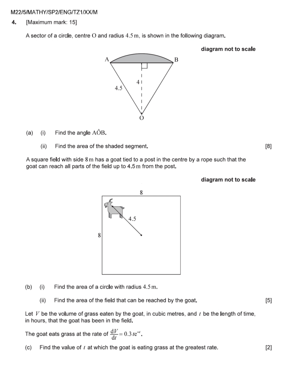 Solved M22/5/MATHY/SP2/ENG/TZ1/XX/M4. [Maximum mark: 15]A | Chegg.com