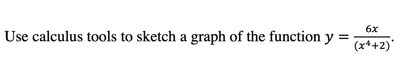 Solved Use calculus tools to sketch a graph of the function | Chegg.com