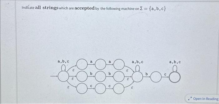 Solved Indíate all strings which are accepted by the | Chegg.com