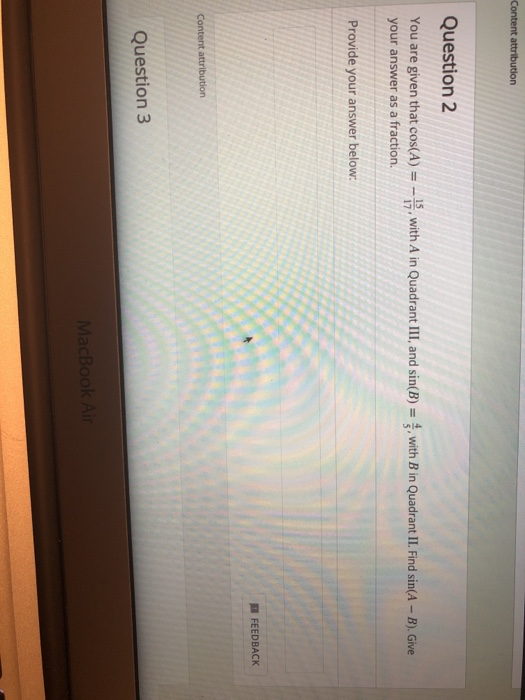 Solved Content attribution Question 2 You are given that | Chegg.com