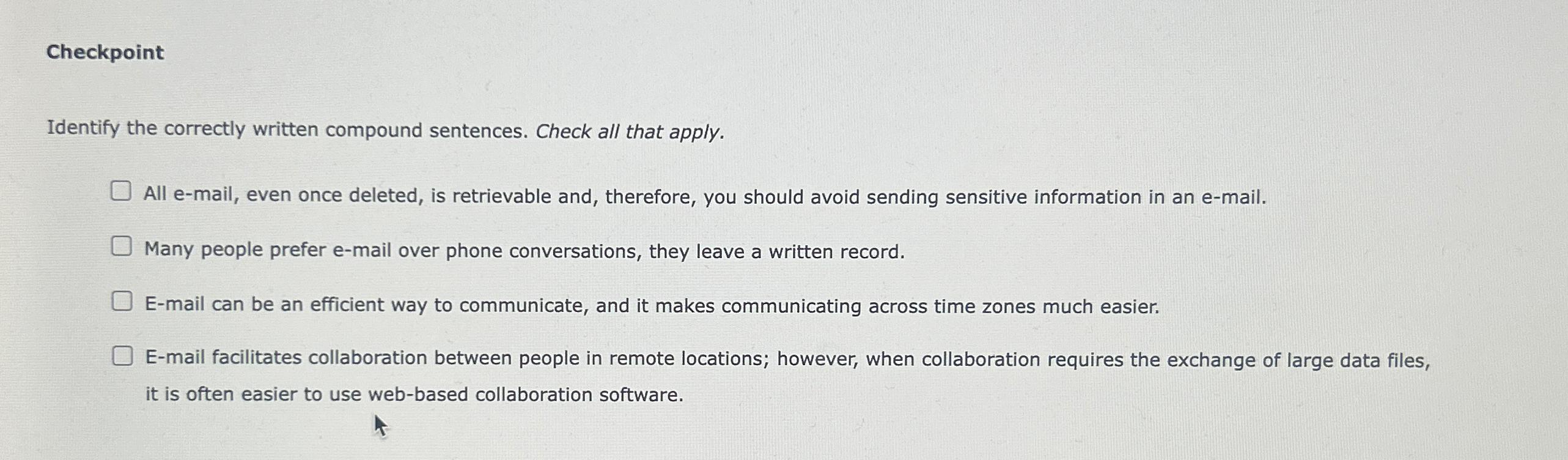 Solved CheckpointIdentify the correctly written compound | Chegg.com
