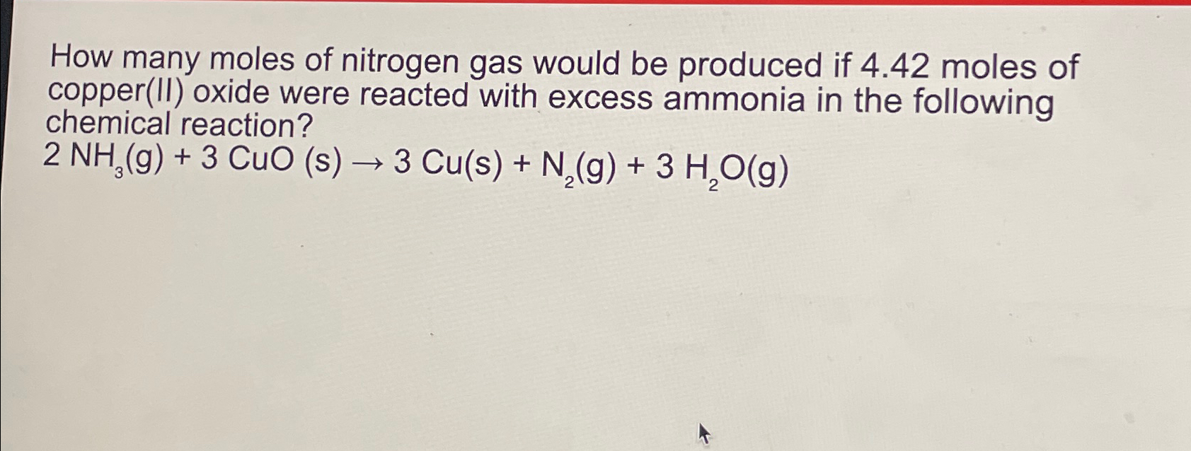 Solved How many moles of nitrogen gas would be produced if | Chegg.com