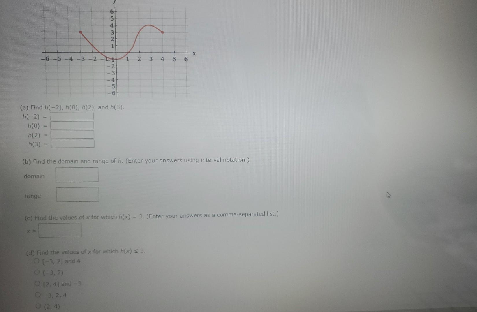 Solved domain range (c) Find the values of x for which | Chegg.com