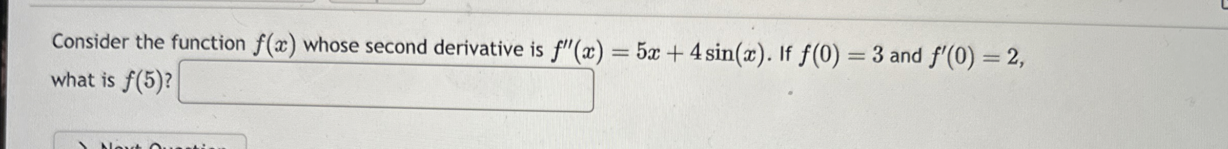 Consider The Function Fx ﻿whose Second Derivative 5898