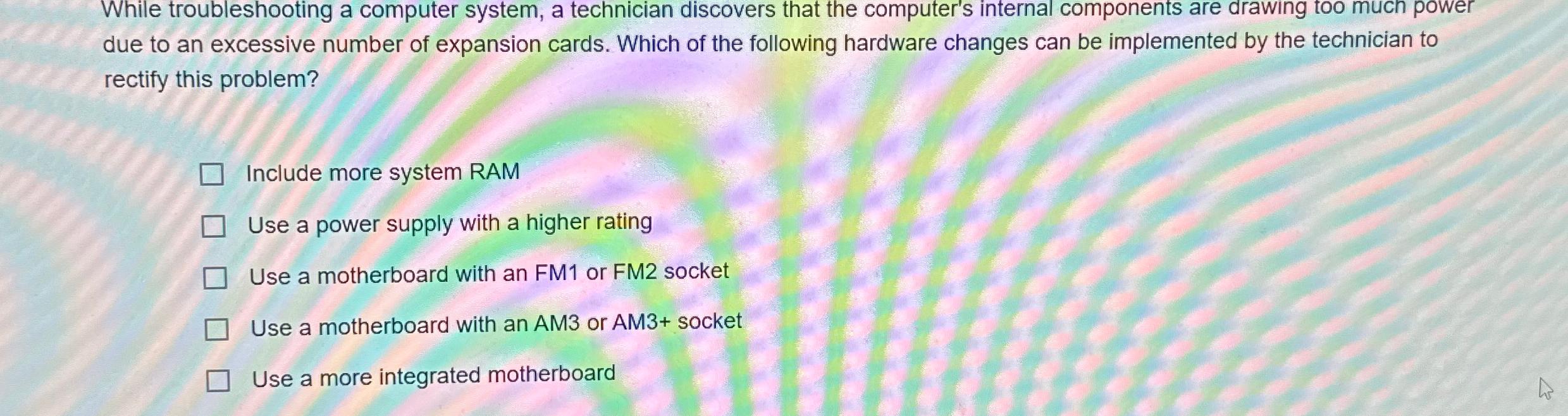 Solved While troubleshooting a computer system, a technician | Chegg.com
