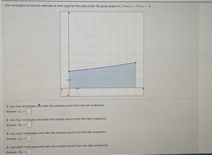 Solved Use rectangles to find the estimate of each type for | Chegg.com