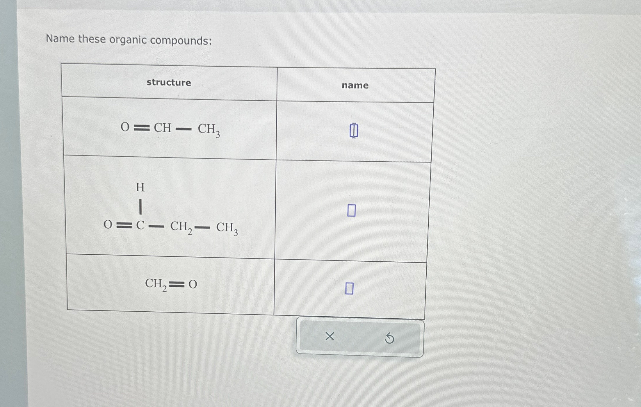 Solved Name these organic | Chegg.com