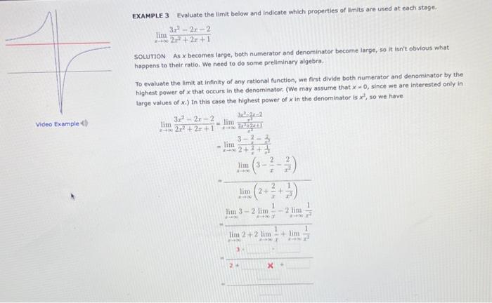 Solved evaluate the limit below and indicate which | Chegg.com