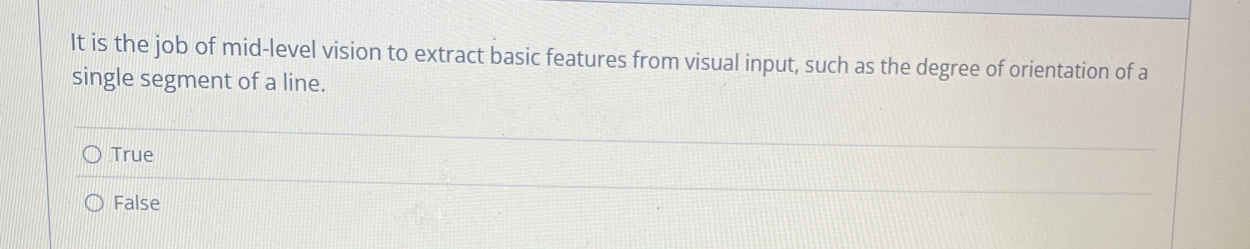 Solved It is the job of mid-level vision to extract basic | Chegg.com