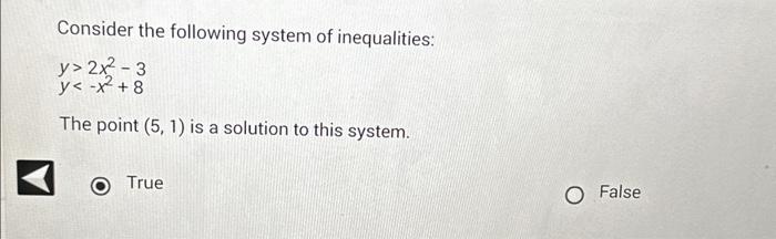 Solved Consider the following system of inequalities: | Chegg.com