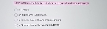 Solved A concurrent schedule is typically used to examine | Chegg.com