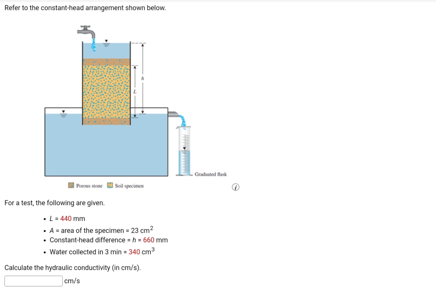 Solved Refer to the constant-head arrangement shown | Chegg.com Solved Refer to the constant-head arrangement shown | Chegg.com