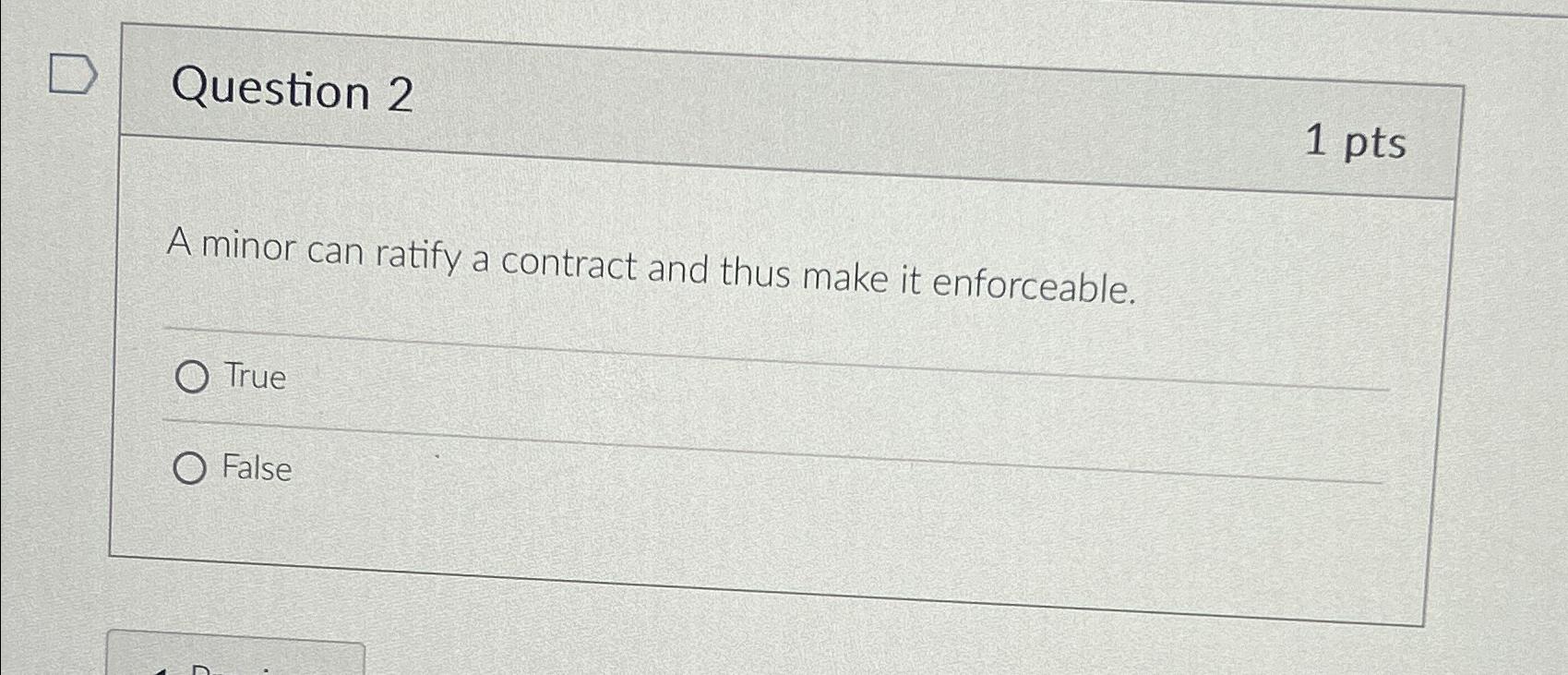 Solved Question 21 ﻿ptsA minor can ratify a contract and | Chegg.com