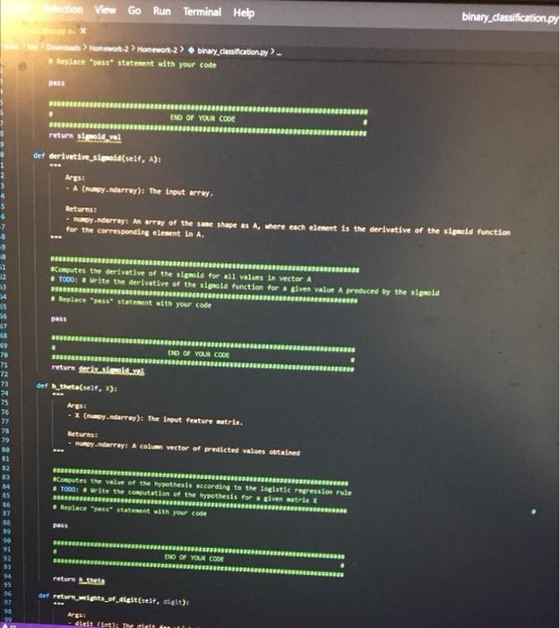 Solved fill the commented to do parts, codes should be | Chegg.com