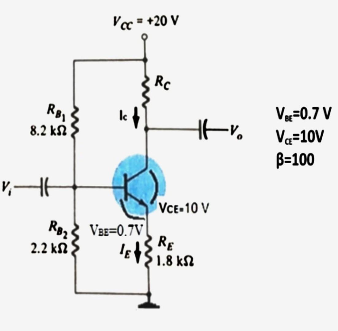 Solved Calculate the value of the Rc resistor according to | Chegg.com