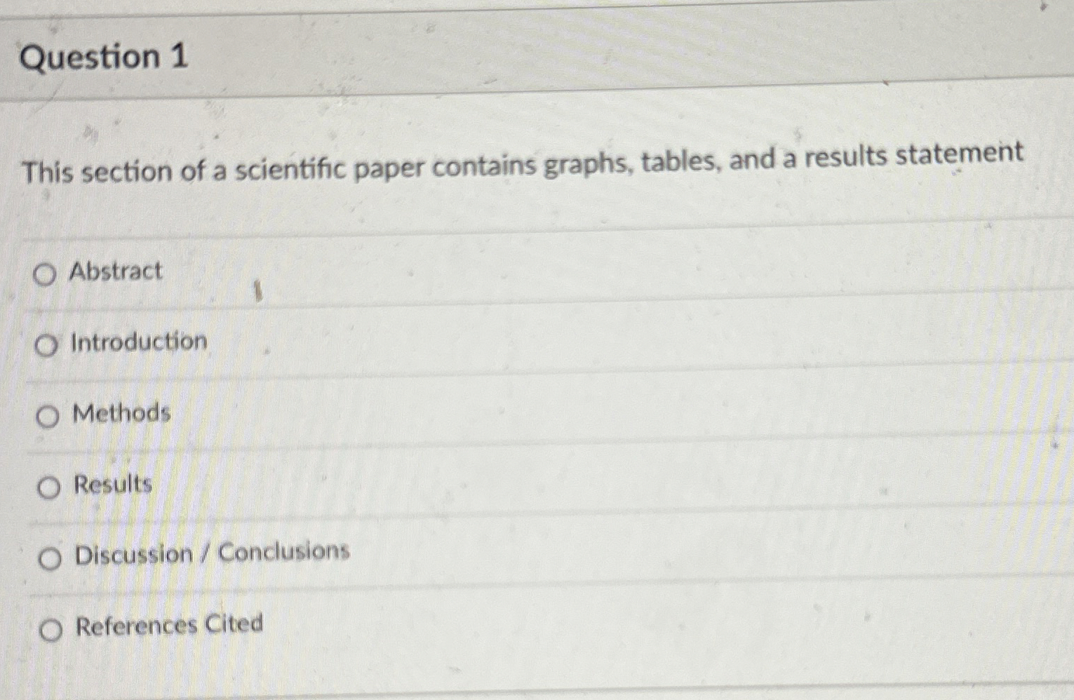 Solved Question 1This section of a scientific paper contains | Chegg.com