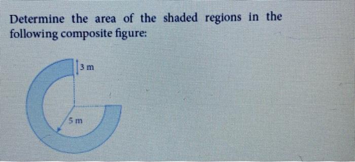 Solved Determine the area of the shaded regions in the | Chegg.com