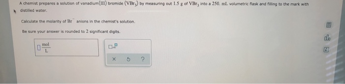 Solved A chemist prepares a solution of vanadium(III) | Chegg.com