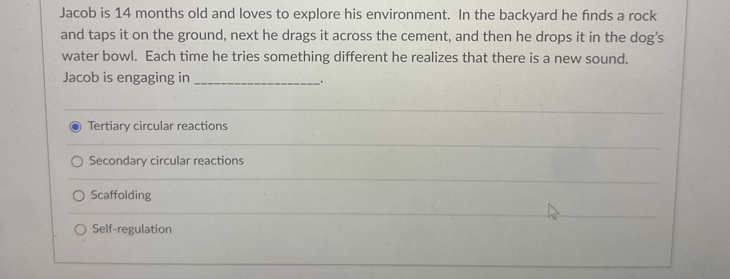 Solved Jacob is 14 ﻿months old and loves to explore his | Chegg.com