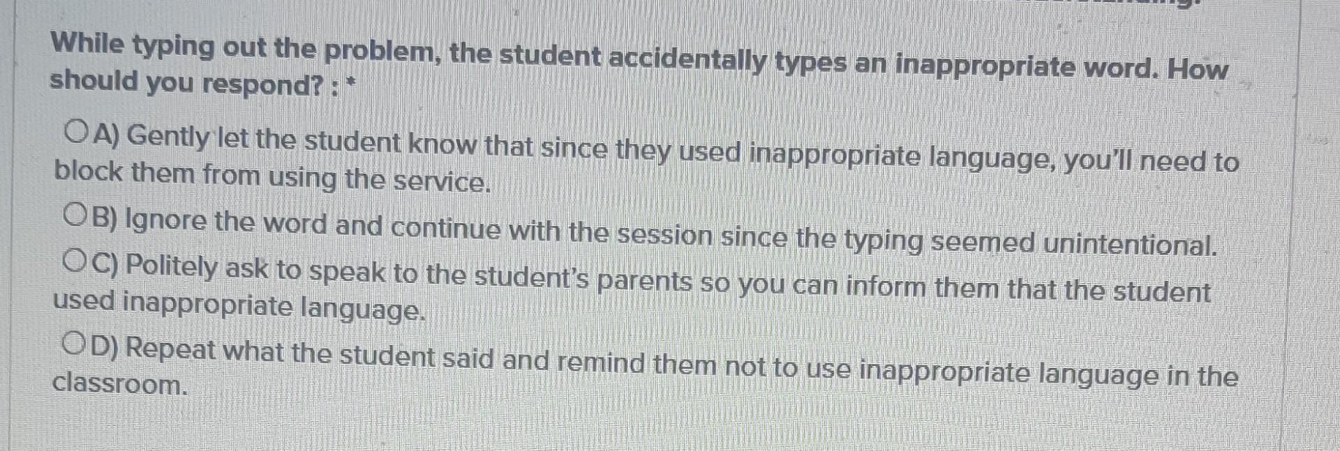 Solved While typing out the problem, the student | Chegg.com