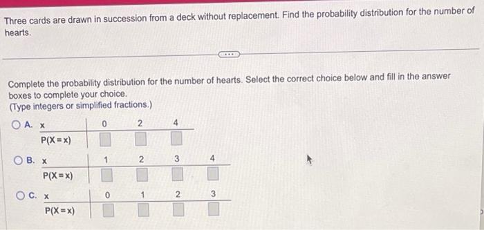 Solved Three cards are drawn in succession from a deck | Chegg.com