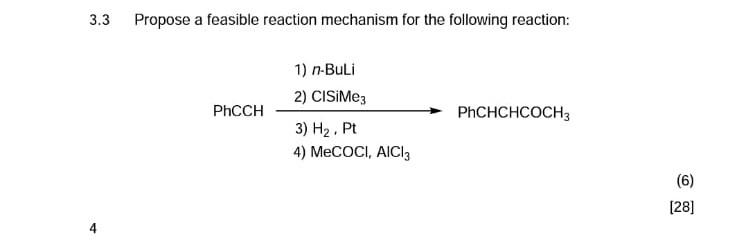 [Solved]: 3 Propose a feasible reaction mechanism