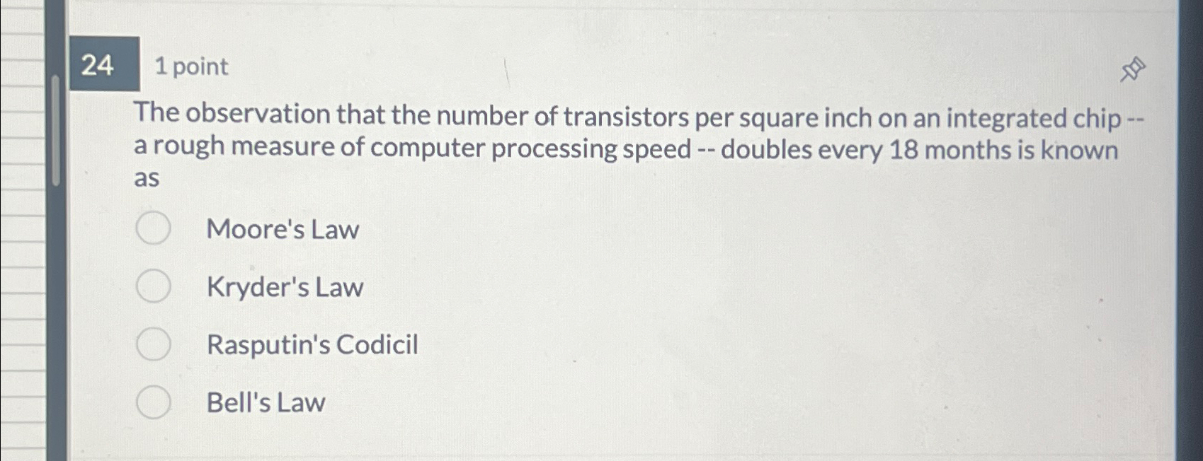 Solved 24,1 ﻿pointThe observation that the number of | Chegg.com