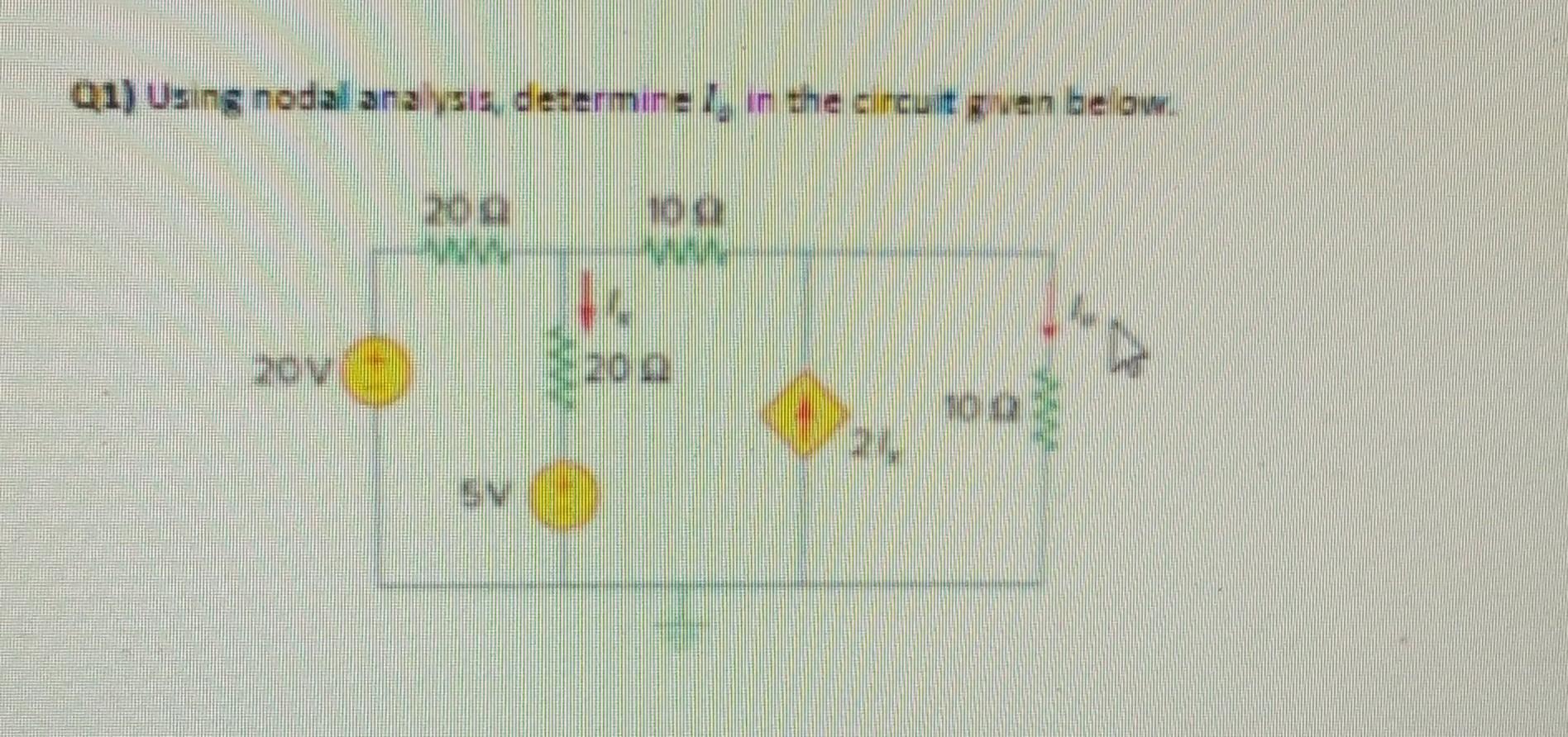 Solved Q1) Usingnoda arz ys: determire l, ir the crcut fin | Chegg.com