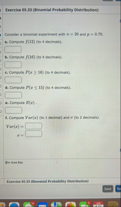 Solved Exercise 05.33 (Binomial Probability | Chegg.com