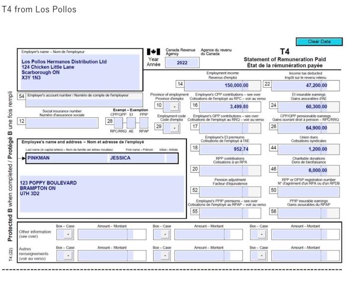 Solved ACC400 CanTax Assignment Personal Tax Return T1 2022 | Chegg.com