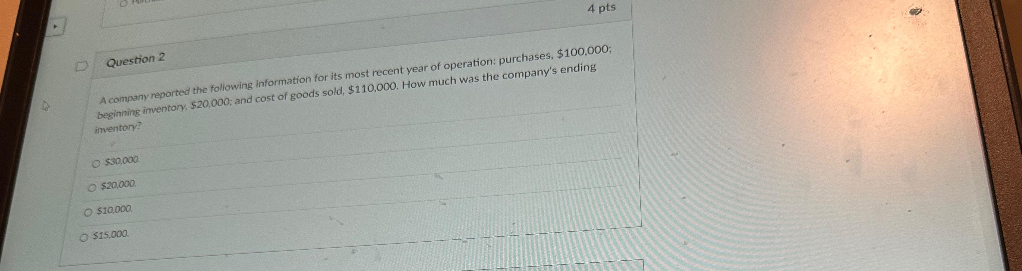Solved Question 2A company reported the following | Chegg.com