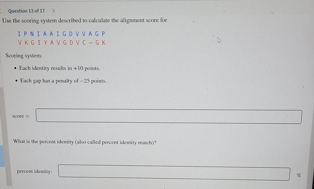 Solved Question 13 of 17 Use the scoring system described to | Chegg.com