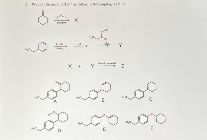 Solved 5. Predict the product Z of the following Pd coupling | Chegg.com