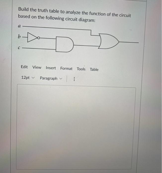 Solved Build the truth table to analyze the function of the | Chegg.com