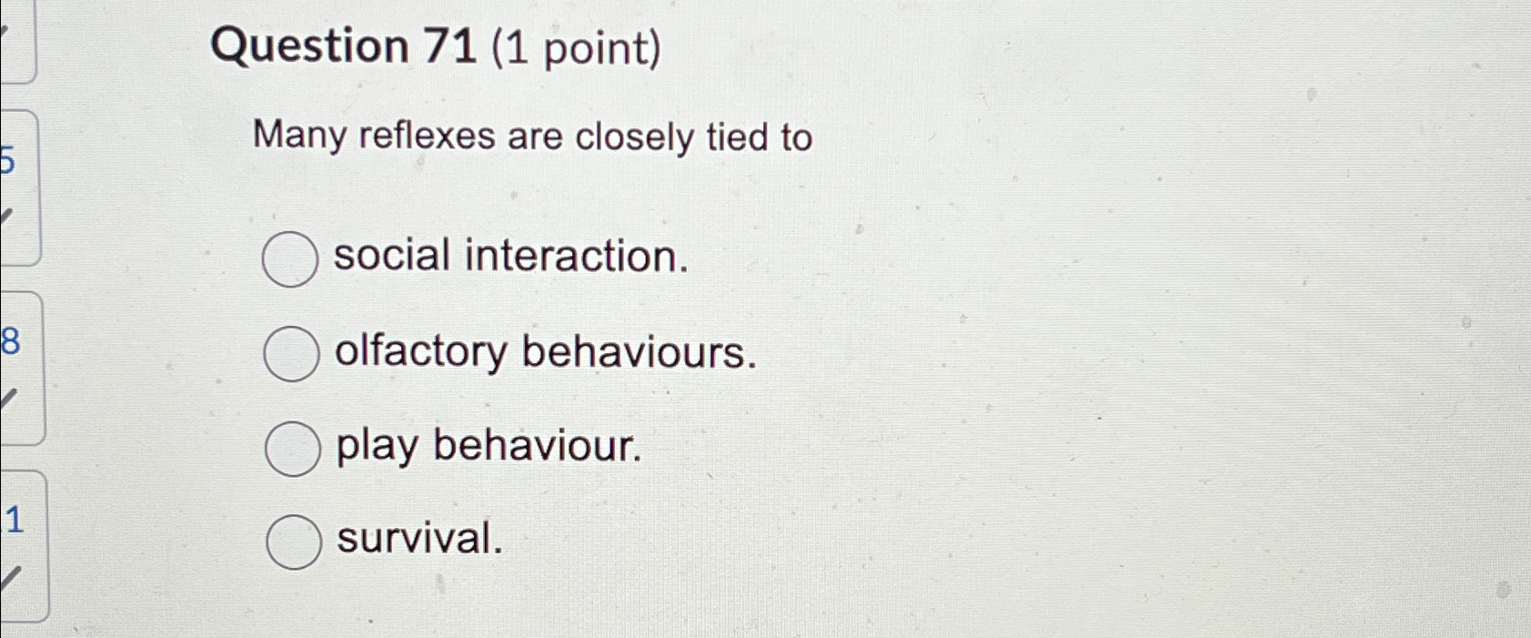 Solved Question 71 (1 ﻿point)Many reflexes are closely tied | Chegg.com