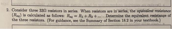 Solved Pre-Lab Homework 1. Use Ohm's Law (V=IR) to calculate | Chegg.com