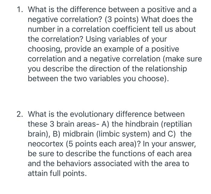 Solved 1. What is the difference between a positive and a | Chegg.com