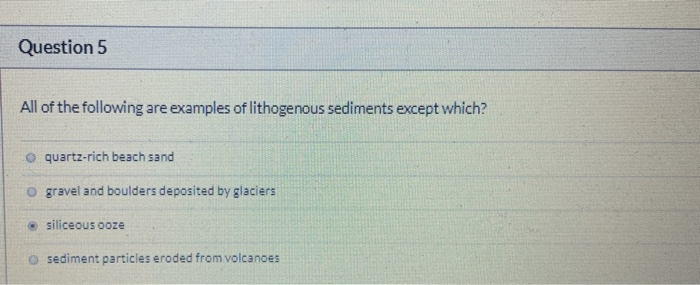 Solved Question 5 All of the following are examples of | Chegg.com