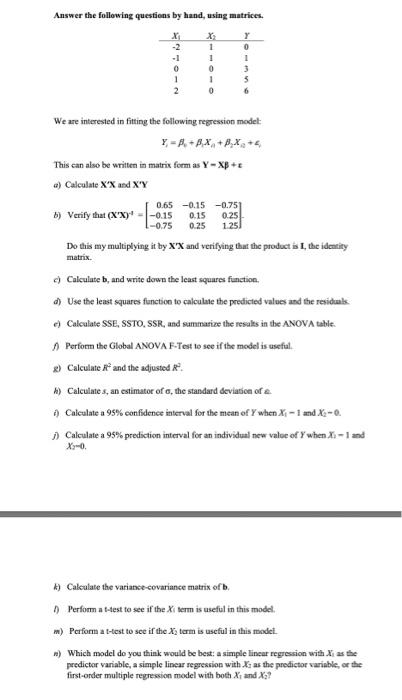Solved Answer the following questions by hand, using | Chegg.com