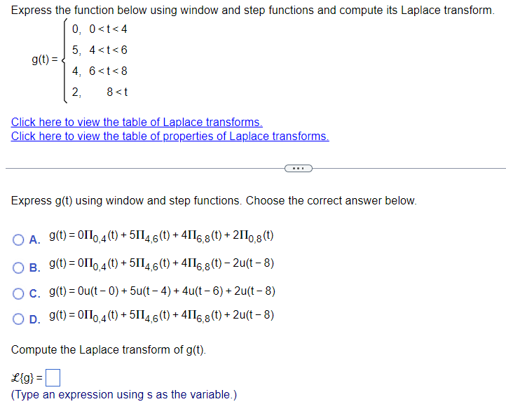 Solved Express the function below using window and step | Chegg.com