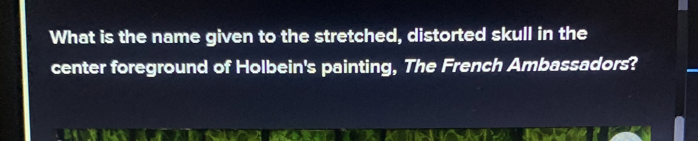 Solved What is the name given to the stretched, distorted | Chegg.com