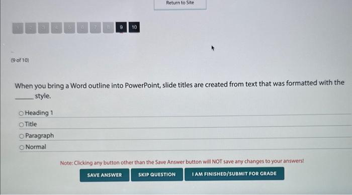 Solved When you bring a Word outline into PowerPoint, slide | Chegg.com