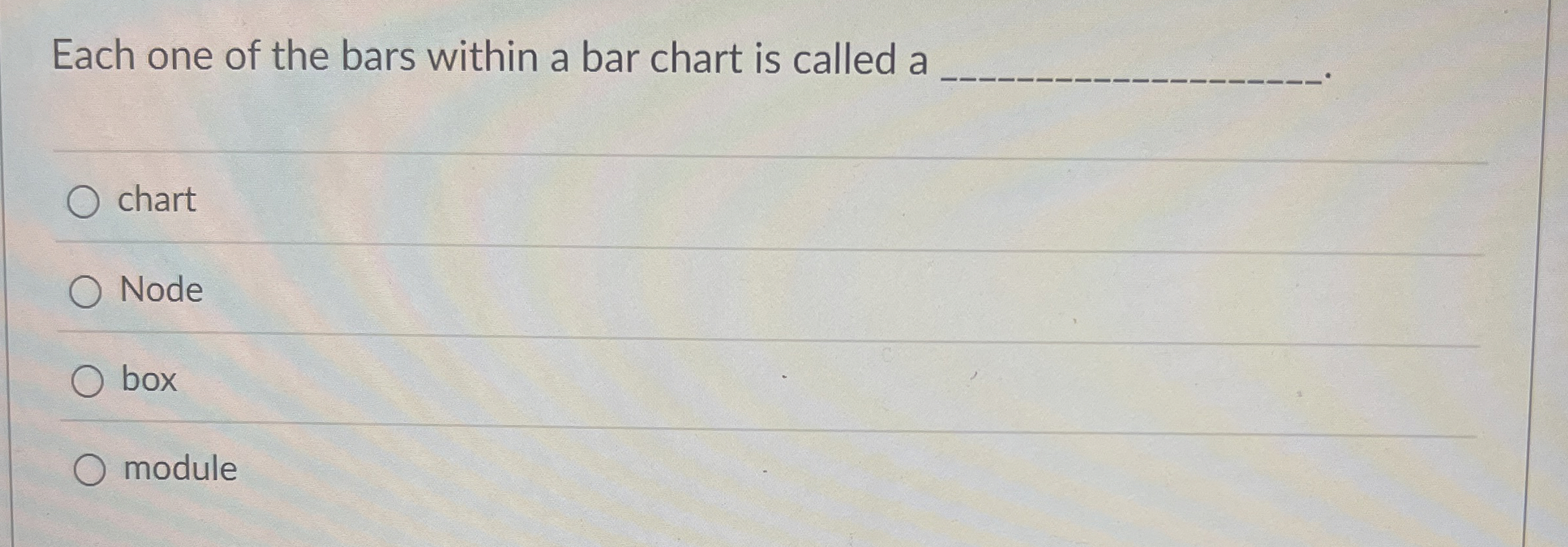 Solved Each one of the bars within a bar chart is called a | Chegg.com ...