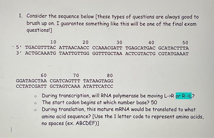 Solved 1. Consider the sequence below [these types of | Chegg.com