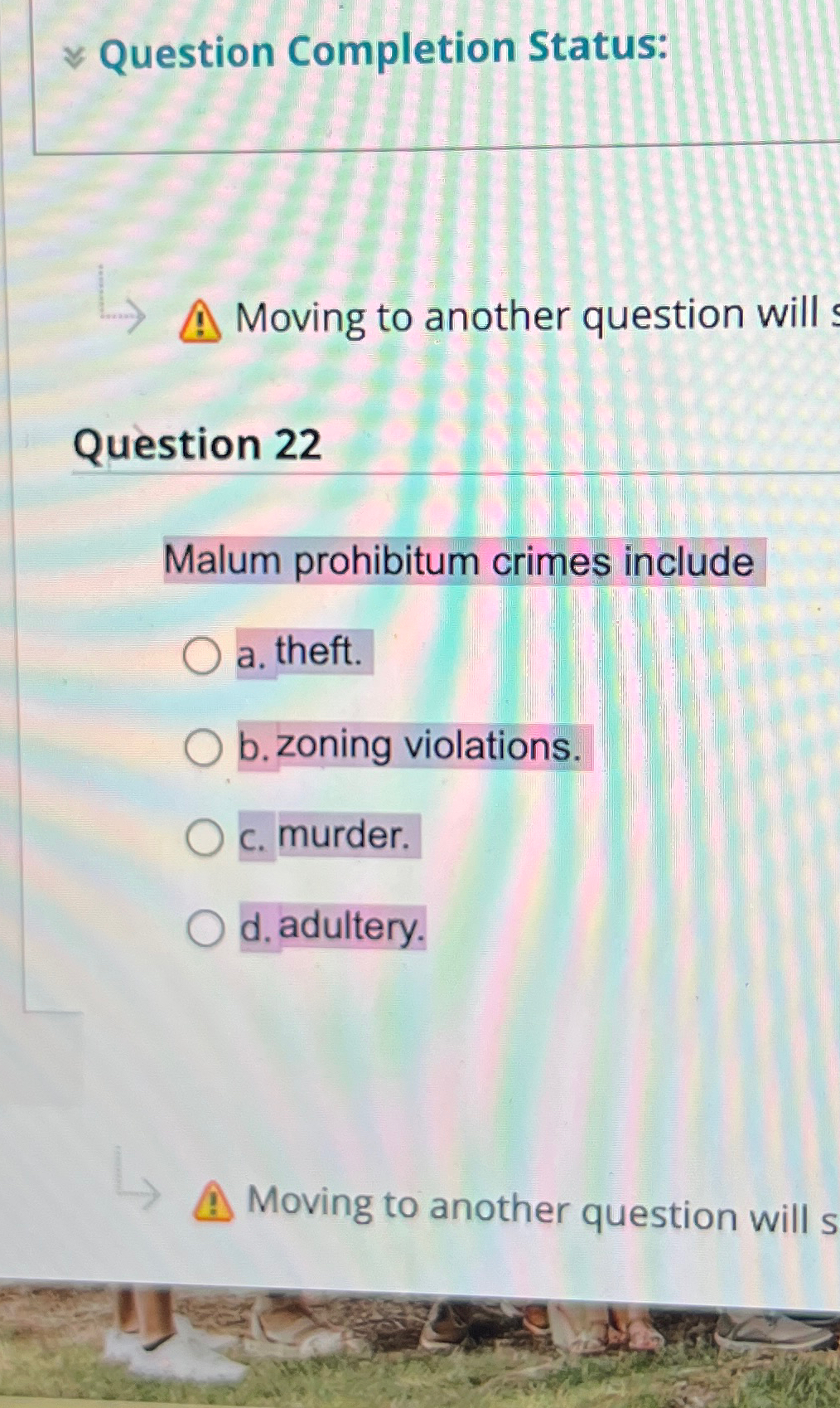 Solved Question Completion Status:Moving to another question | Chegg.com