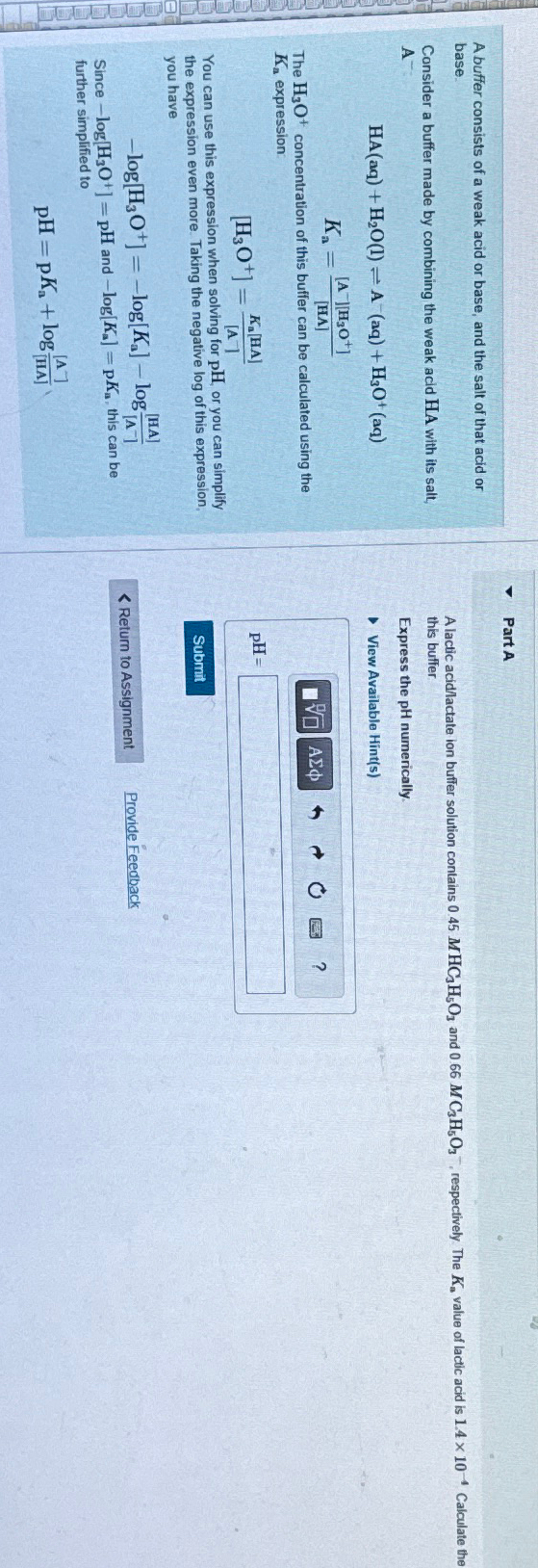Solved A buffer consists of a weak acid or base, and the | Chegg.com
